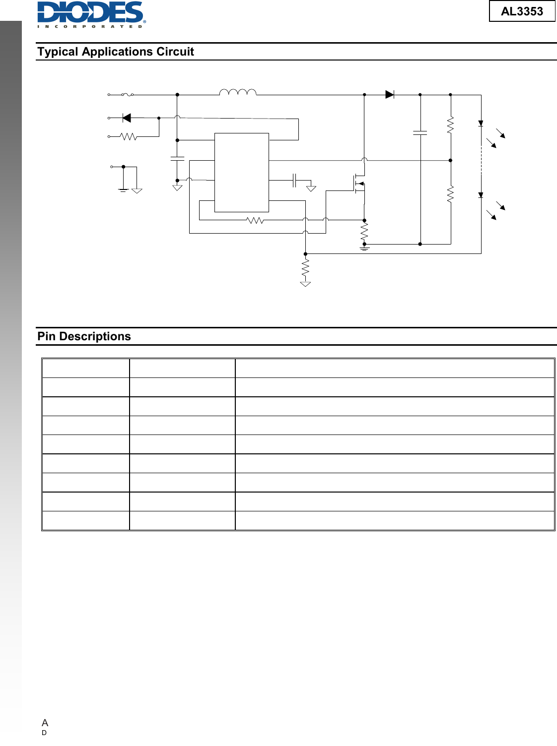 AL3353 Datasheet by Diodes Incorporated | Digi-Key Electronics